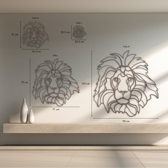 Déco murale en bois Lion - Cébarine – Cebarine