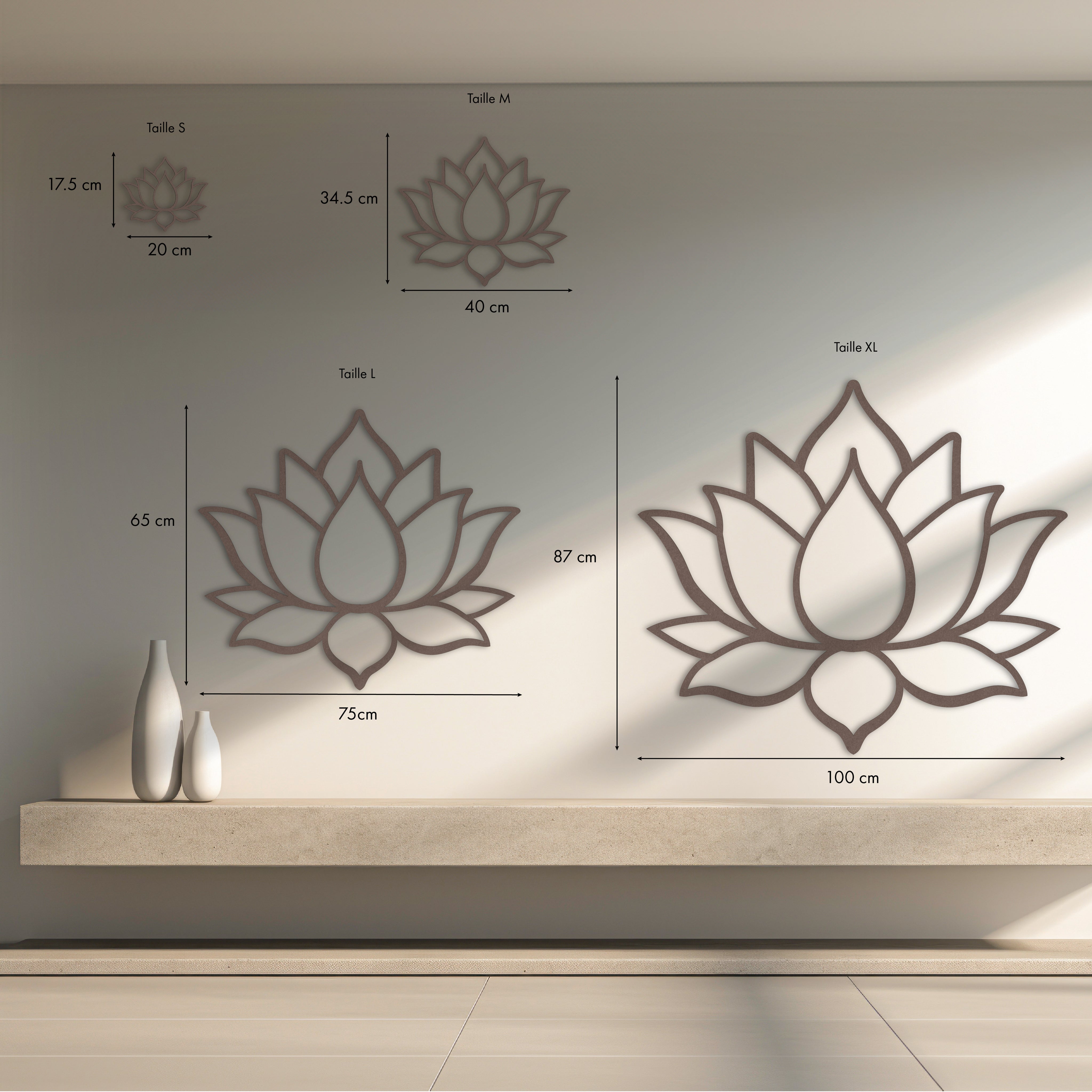 Déco murale bois Lotus d'Orient - Cébarine – Cebarine